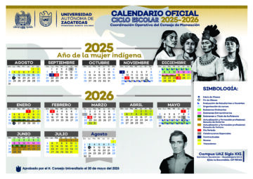Calendario escolar 2025-2026 - SECRETARÍA ADMINISTRATIVA